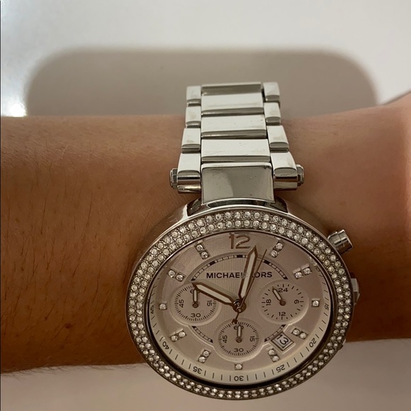 Michael Kors | Accessories | Michael Kors Silver Diamond Watch | Poshmark